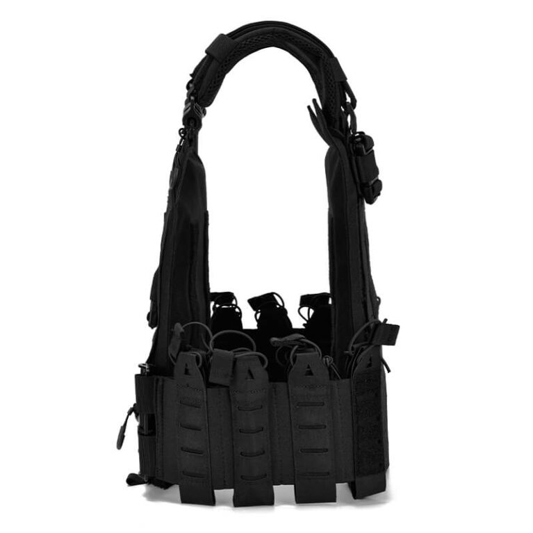 Black Molle Body Armor Vest With Velcro