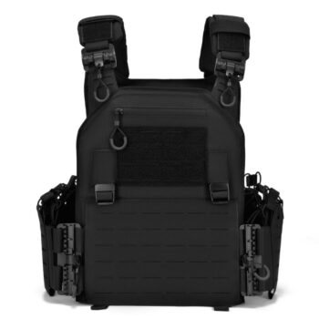 Black Molle Body Armor Vest With Velcro