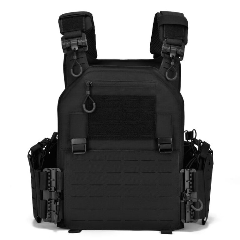 Black Molle Body Armor Vest With Velcro