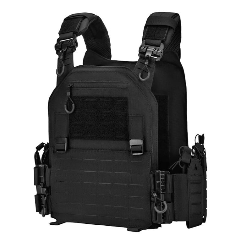Black Molle Body Armor Vest With Velcro