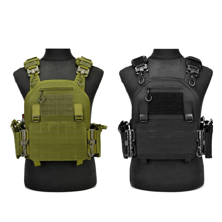 Black Molle Body Armor Vest With Velcro