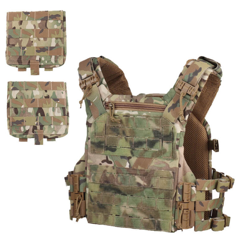 Tactical Plate Carrier With Plates Camouflage