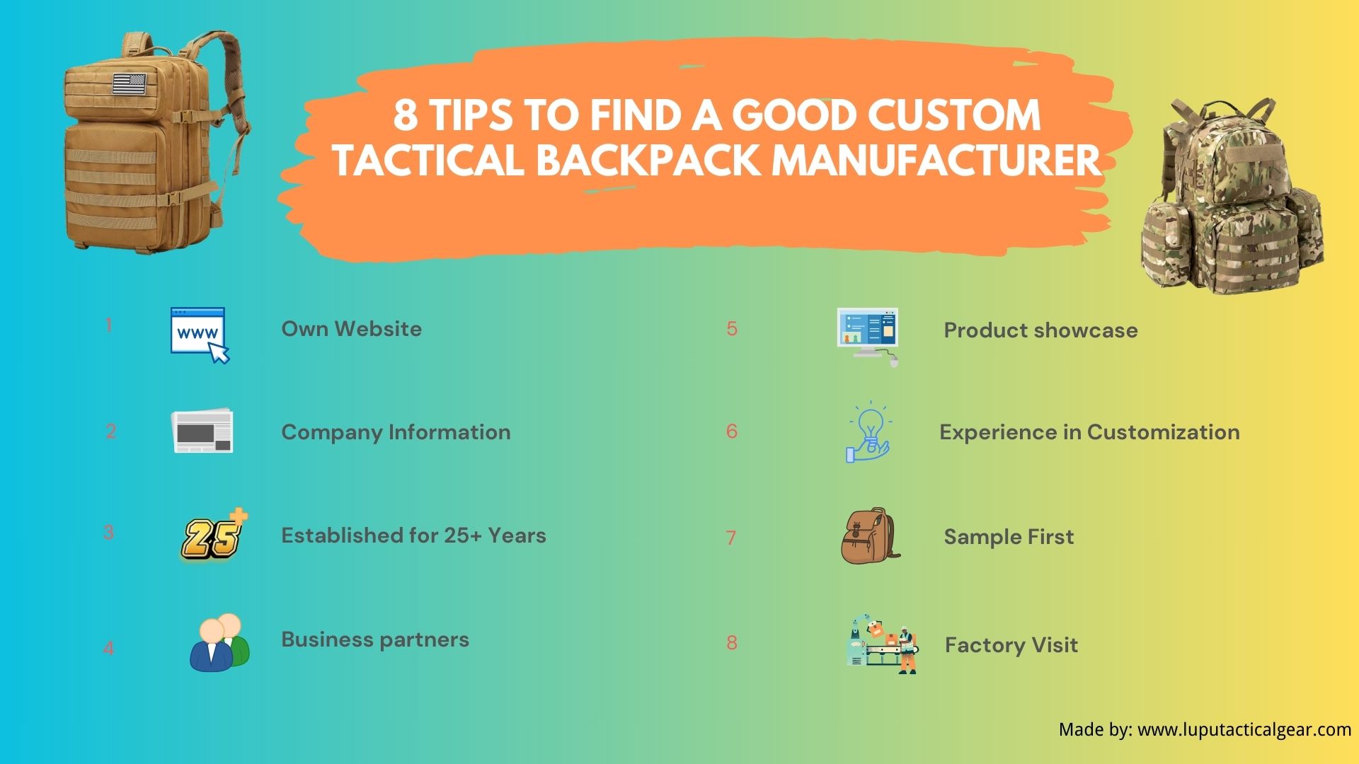 How To Find A Good Custom Tactical Backpack Manufacturer