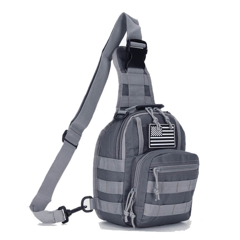 Fashion Molle Tactical Cross Body Bag Gray