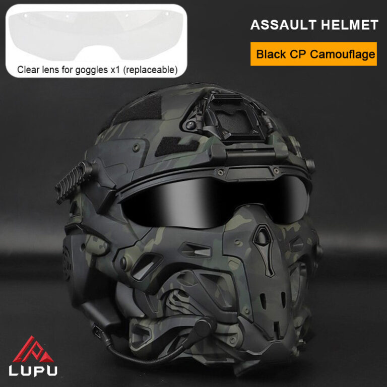 Best Custom Camouflage Tactical Assault Helmet With Goggles